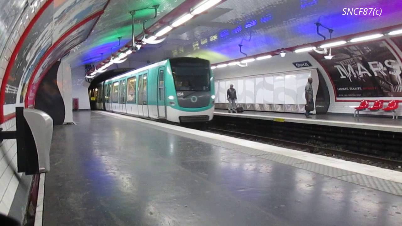 RATP Métro MF01 sur la ligne 5 arriver à Ourcq - YouTube