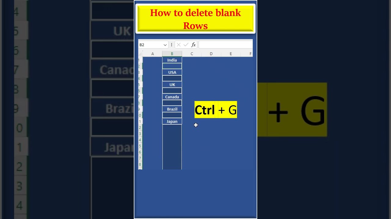 Quick And Simple Removing Blank Rows In Microsoft Excel shorts YouTube Quick And Simple Removing Blank Rows In Microsoft Excel shorts YouTube