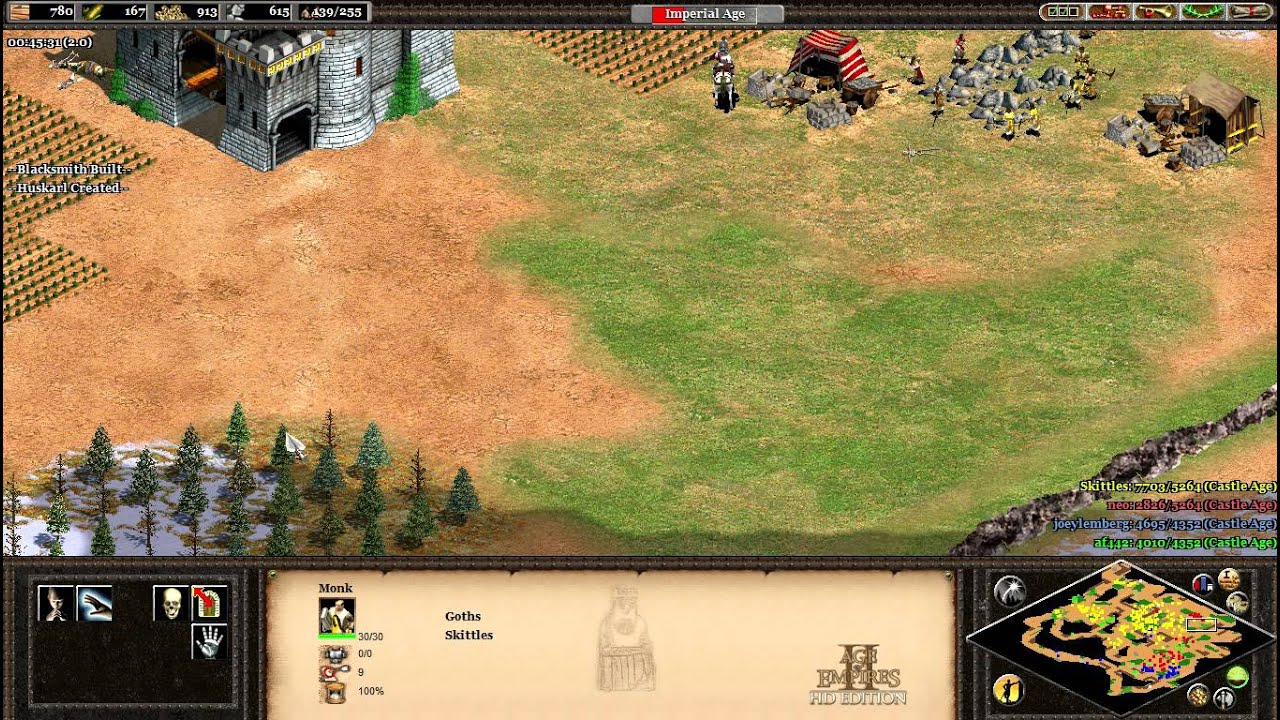 Age of Empires 2 HD - 2v2 - Goth Domination - YouTube