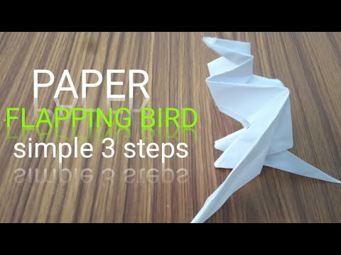 Flapping bird origami with paper/simple 3 steps /vlogs with venky ...