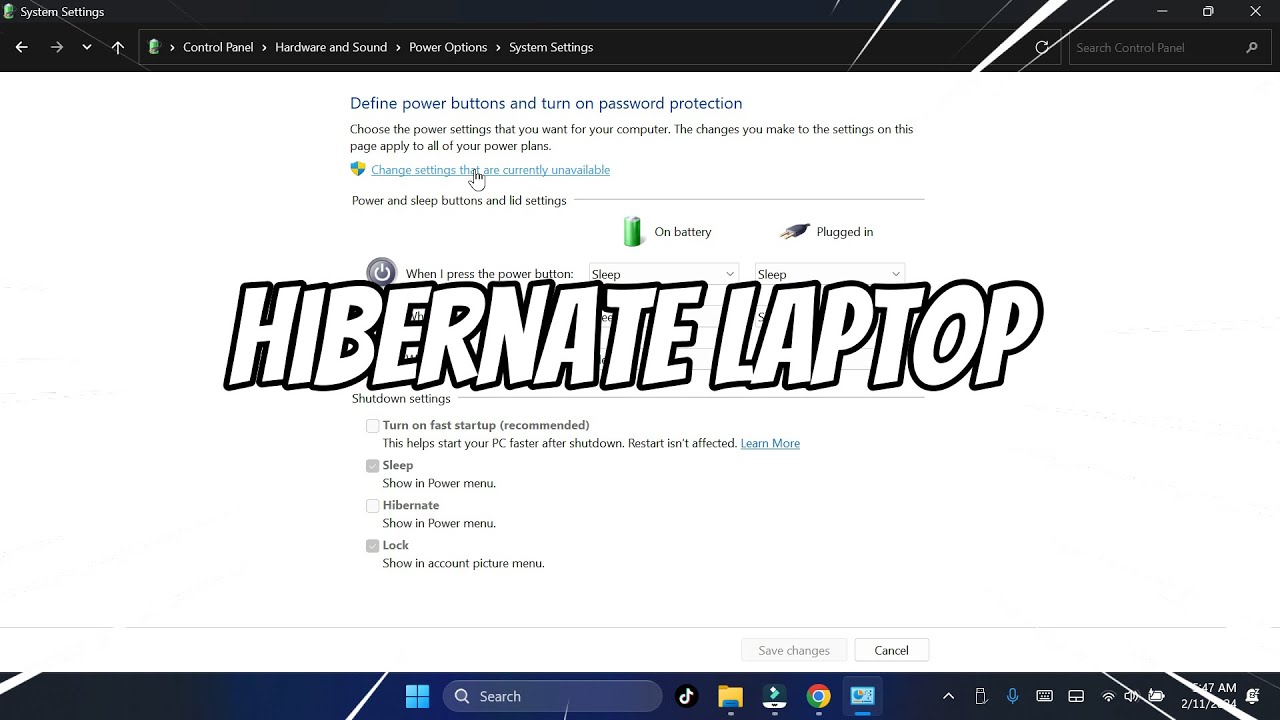 Cara Hibernate Laptop di Windows 11 - YouTube