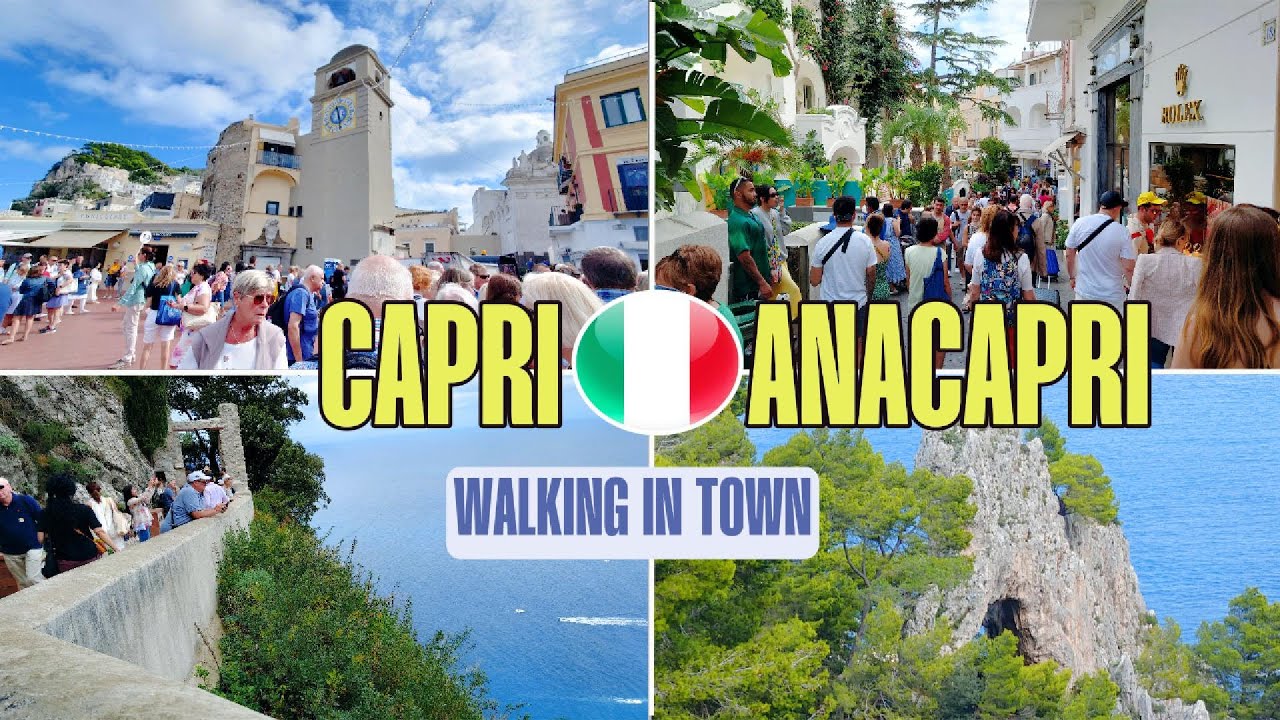 [4K] Walking in Capri Town and Anacapri - Italy - YouTube