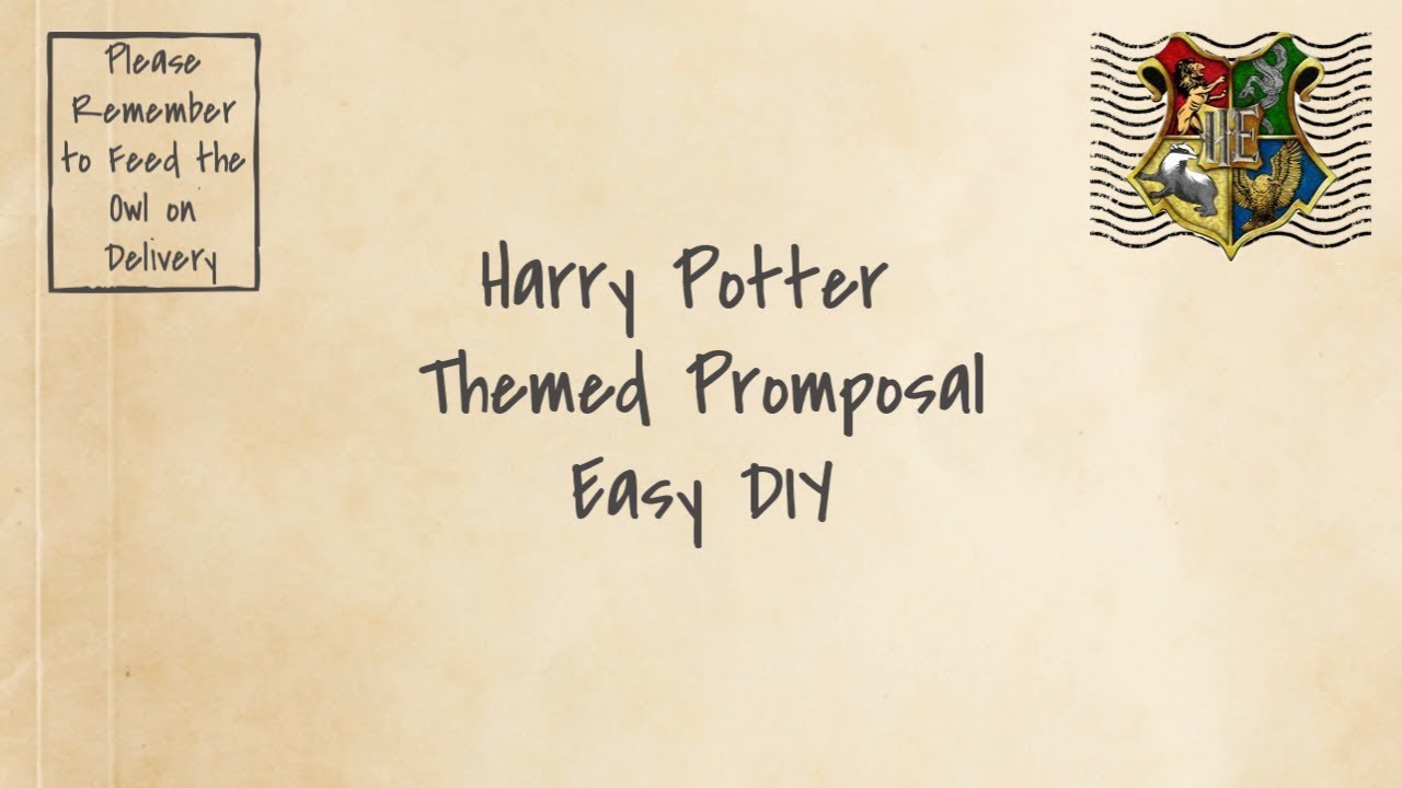 Harry Potter Themed Promposal - YouTube