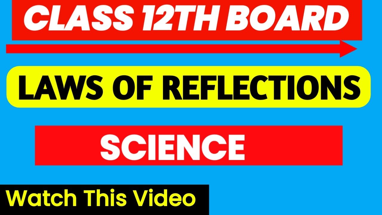 LAWS OF REFLECTION ( SCIENCE CLASS 12TH CBSE ) B.K SCIENCE COACHING ...