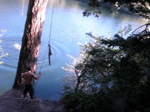 Rope Swing at Bass Lake 2 (N) - YouTube