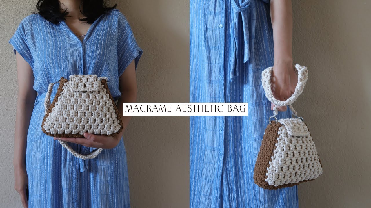 DIY Macrame Shoulder Bag - Sling Bag | Easy and Simple Pattern Tutorial for Beginners - YouTube