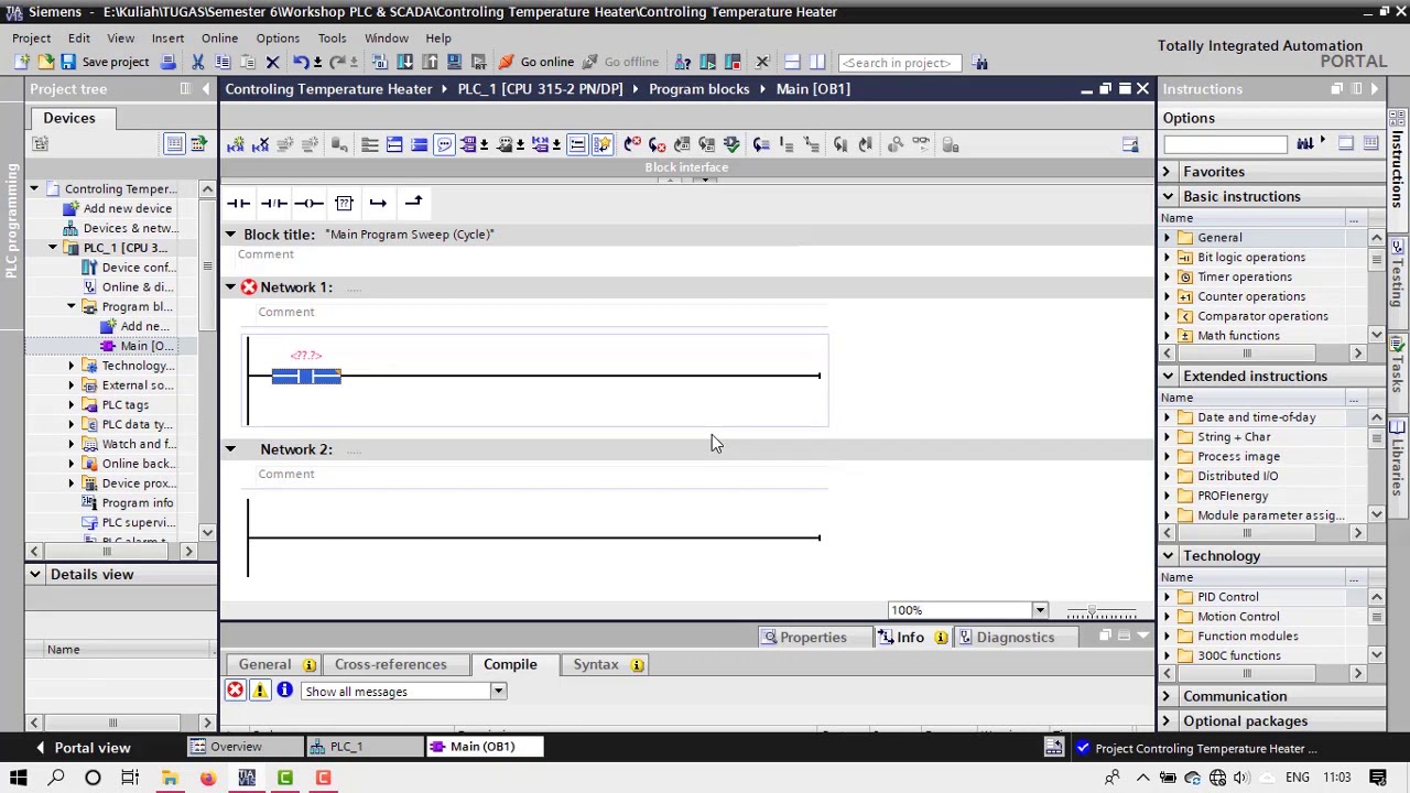 Controlling Temperature Boiler dengan HMI - TIA Portal V15 - YouTube