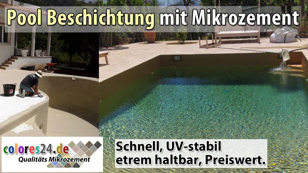 🍀 Pool Beschichtung mit Mikrozement | Betonbeschichtung, extrem haltbar ...