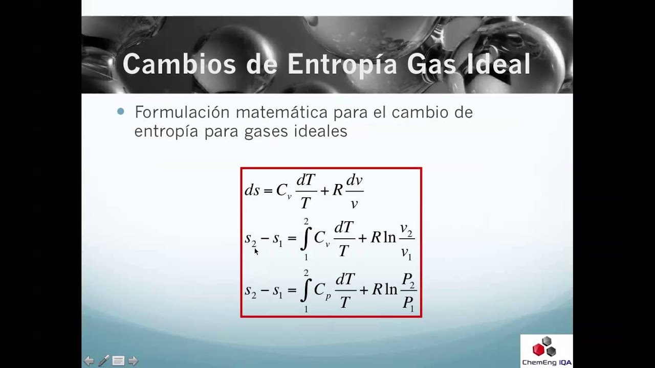 TERMO134: Cálculo de Entropía en Gases Ideales - YouTube