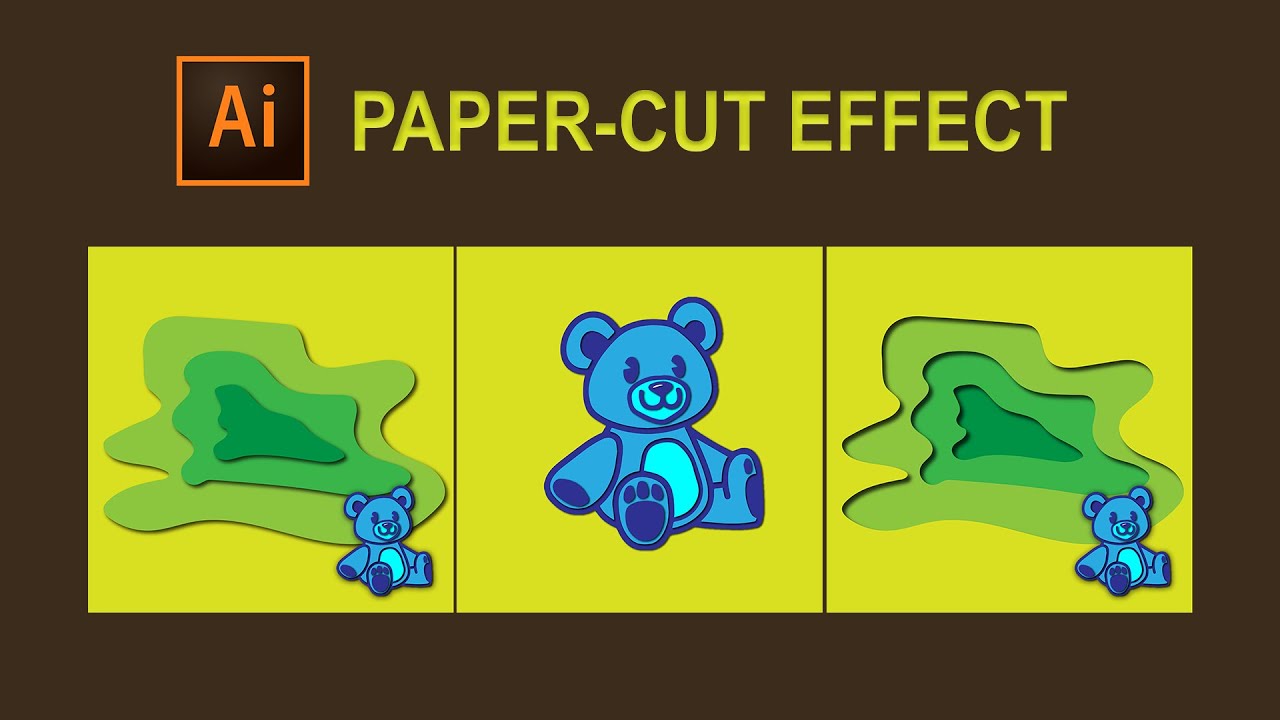 Layered Paper Cut Effect | Adobe Illustrator Tutorial - YouTube