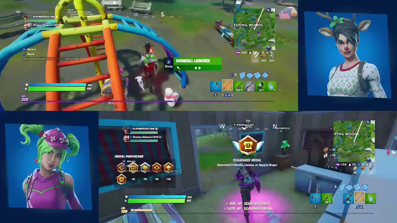 Fortnite battle Royal- Split Screen Gameplay!!! - YouTube