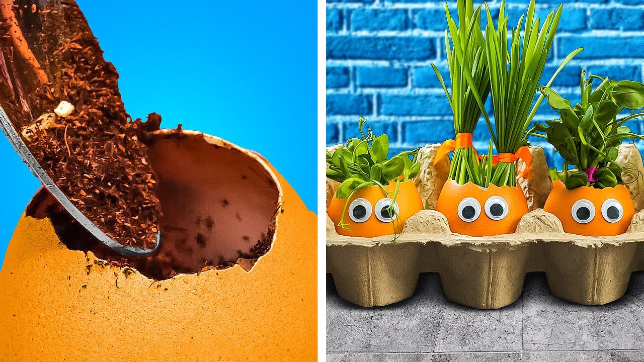 Amazing Crafts You Can Make From Egg Trays - YouTube