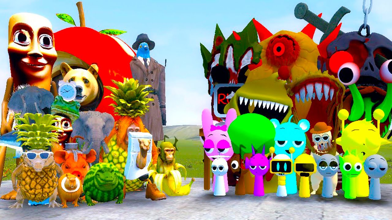 NEW ALL BRAINROT AI ANIMALS VS ALL SPRUNKI INCREDIBOX FAMILY - YouTube