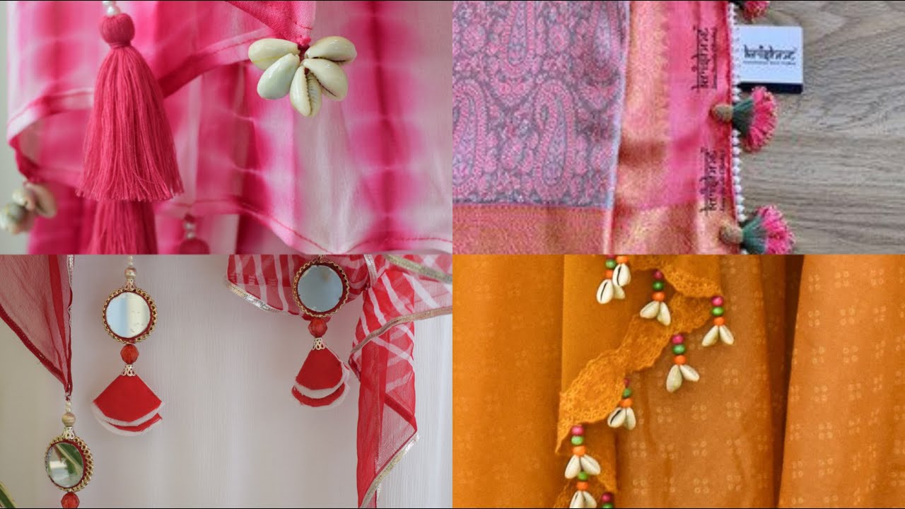 dupatta tassels2023////dupatta designing ideas with tassels///latest ...