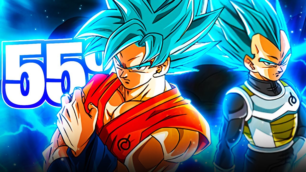 (Dokkan Battle) 55% FULL LEVEL 1 LINKS ROF SSJB GOKU & VEGETA! SIMPLY ...
