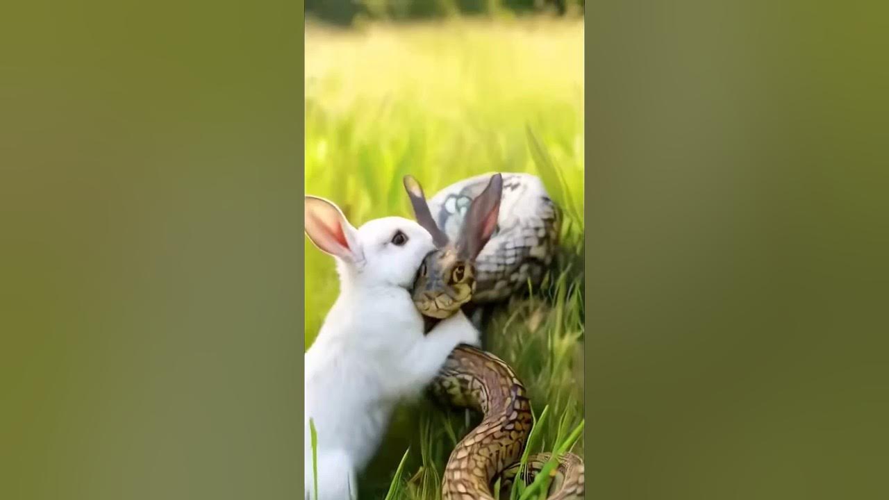 Rabbit vs snake unbelievable 😱😱🤔#shorts #shortsfeed - YouTube