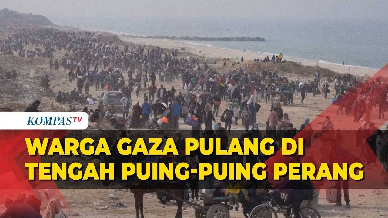 Momen Warga Palestina Pulang Jalan Kaki Lewati Puing-Puing Perang usai ...