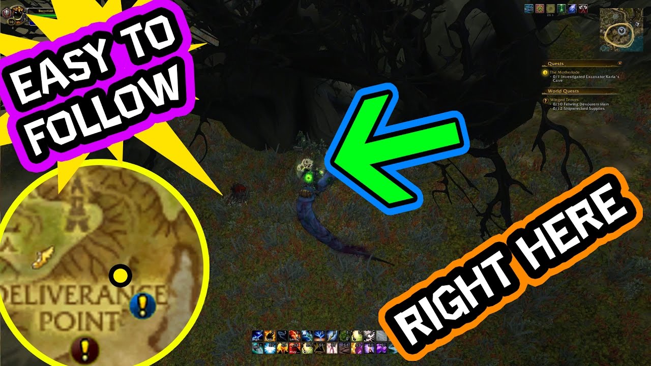 The Motherlode WoW Quest - Karla's Cave Entrance Legion 7.2 - YouTube