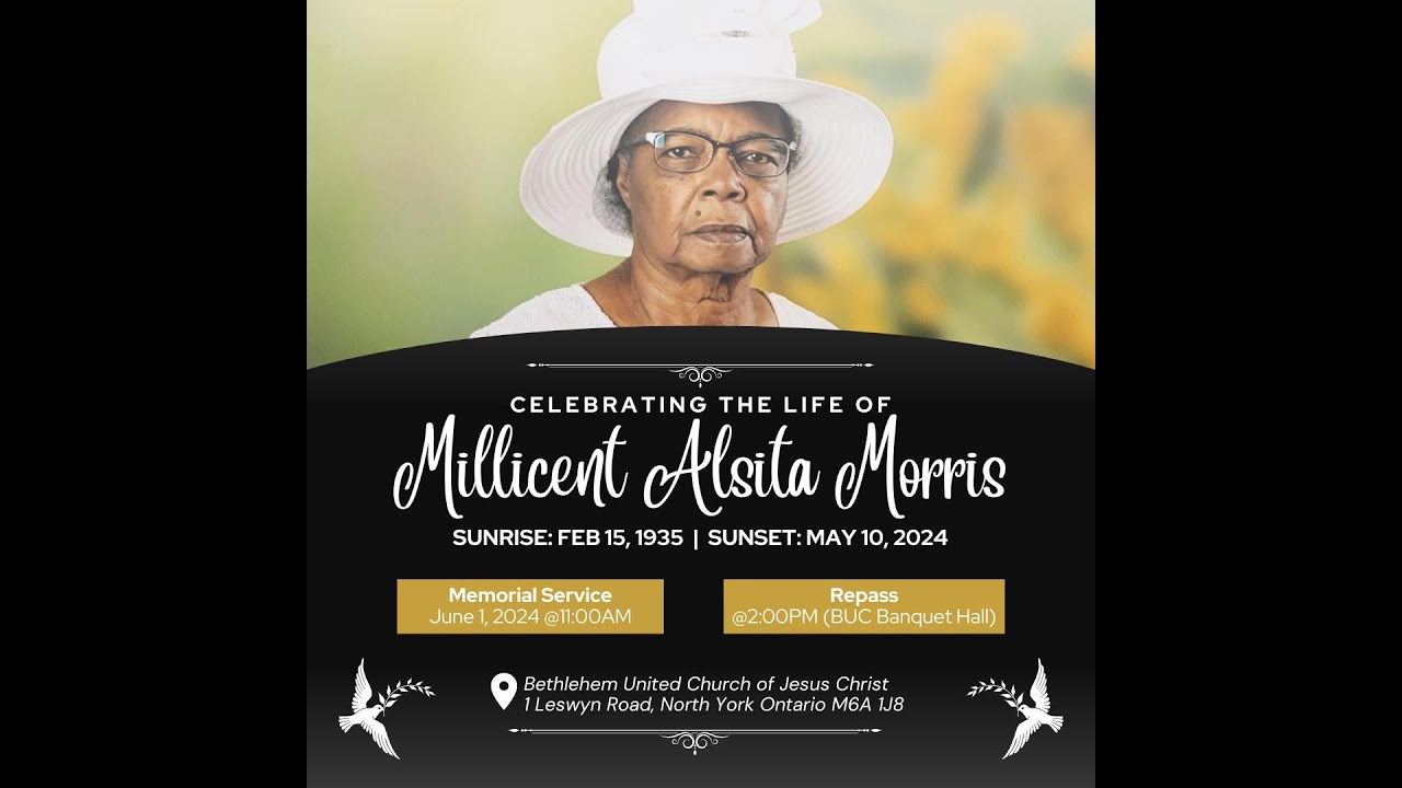 Celebrating the Life of Millicent Morris - YouTube