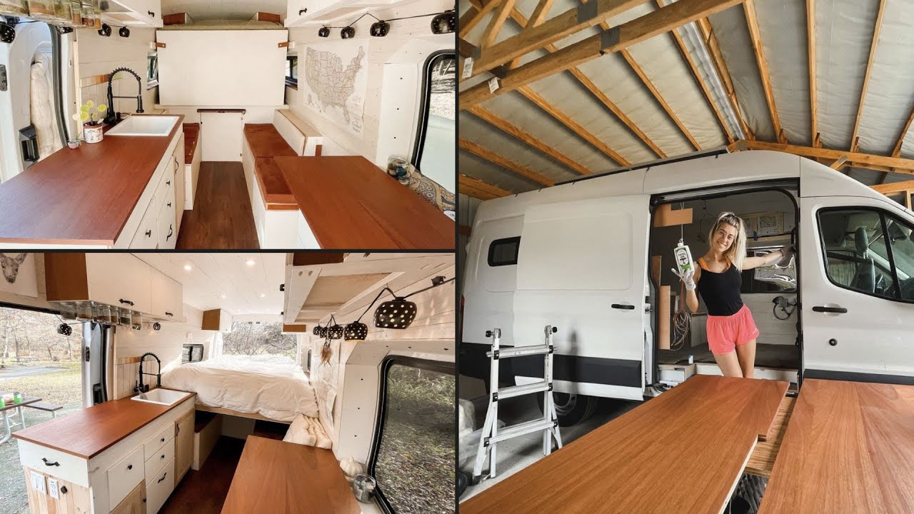 The BEST NEW bed SOLUTION for a VAN CONVERSION | SPACIOUS self-build ...