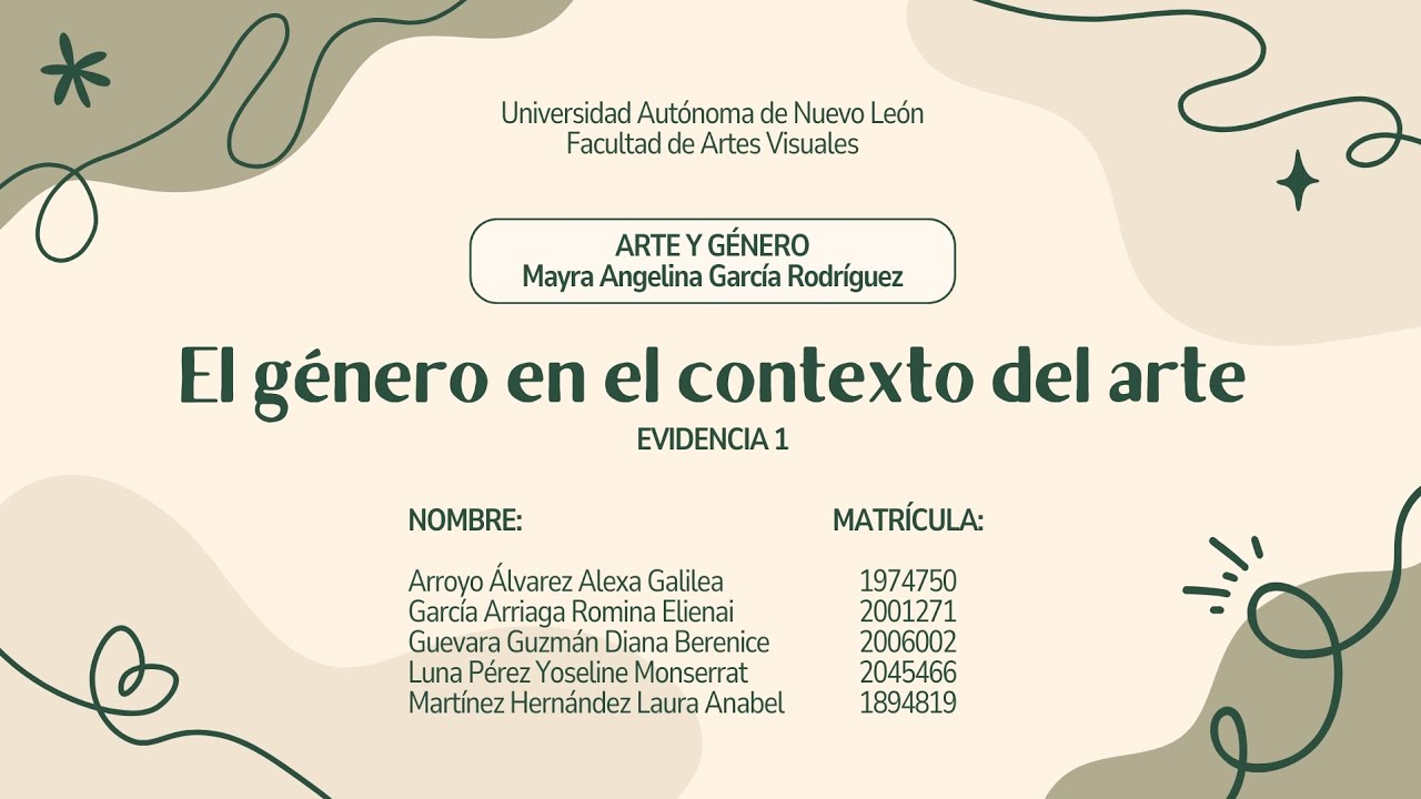 Arte y Género - Evidencia 1 "El género en el contexto del arte" - YouTube