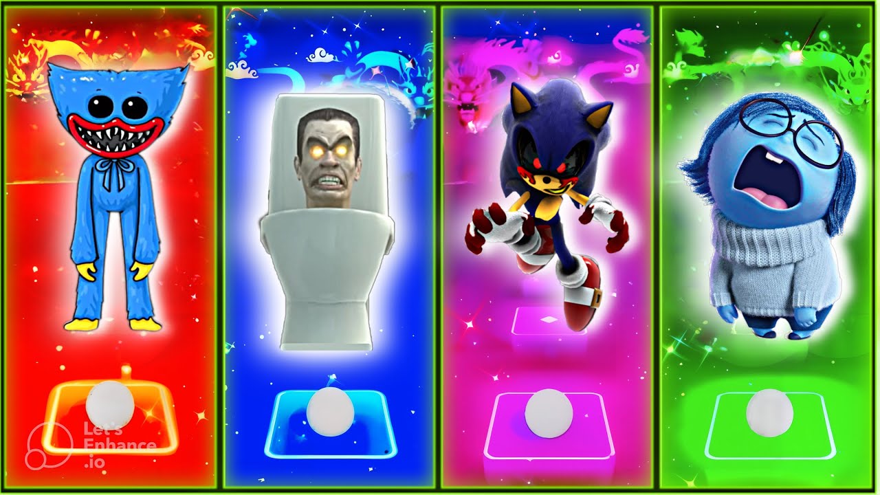 HUGGY WUGGY 🆚 TITAN TOILET 🆚 DONIC.EXE 🆚 EVIL INSIDE OUT TILES HOP ...