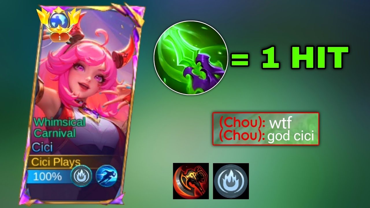 WTF DAMAGE!! BEST 1 HIT BUILD CICI : 2024 - Mobile Legends - YouTube