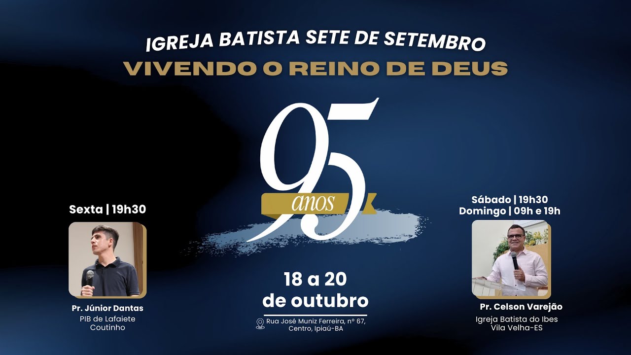 ANIVERSÁRIO 95 ANOS IBS - DOMINGO NOITE - YouTube