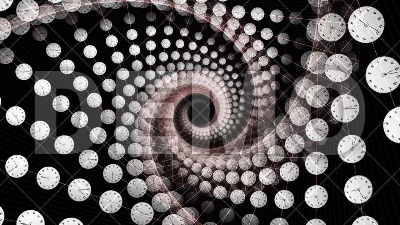 |LINKS IN THE DESCRIPTION| 3 Clocks Spiral Tunnel Animation, Time ...