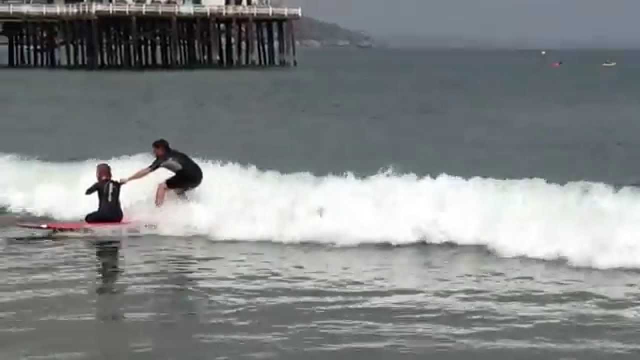 Charlotte & Jimmy Surfing Malibu USA 2014 002 - YouTube