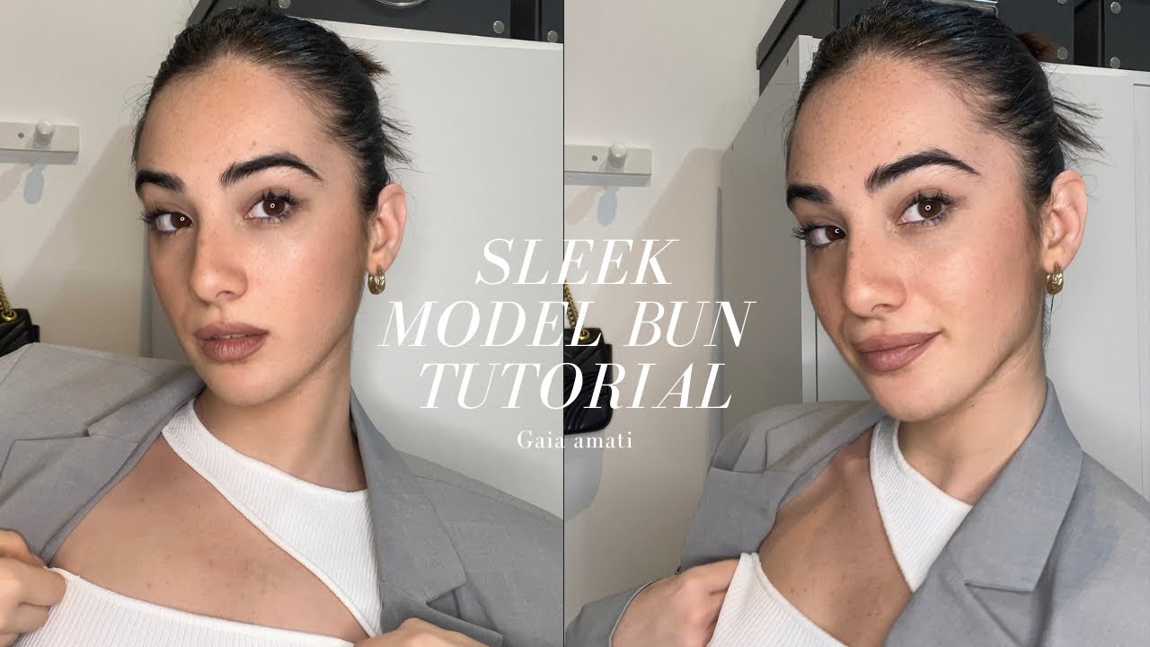 Sleek bun tutorial (model inspired) - YouTube