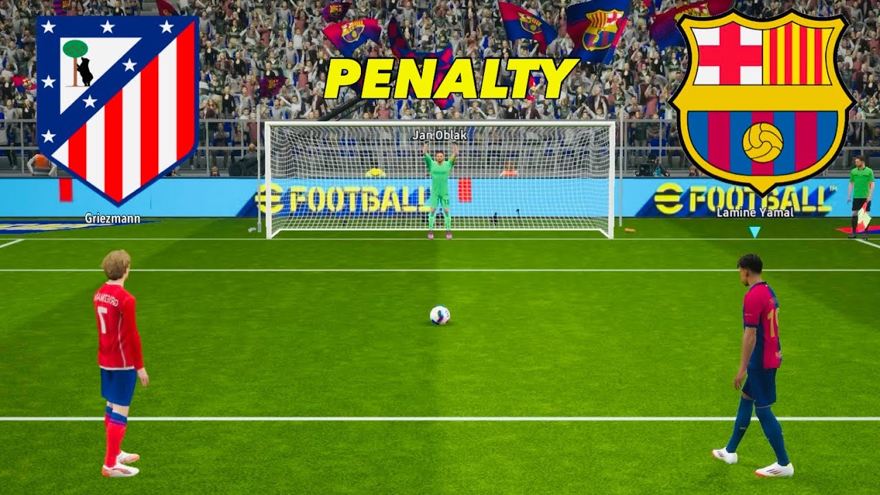eFootball 25 | Atletico Madrid vs FC Barcelona Full Penalty Shootout ...