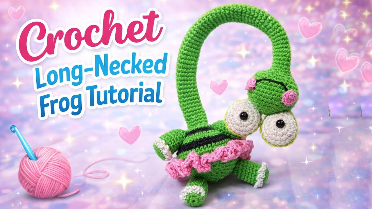 🐸 Crochet Frog Amigurumi || Crochet Long Neck Frog Tutorial Friendly ...