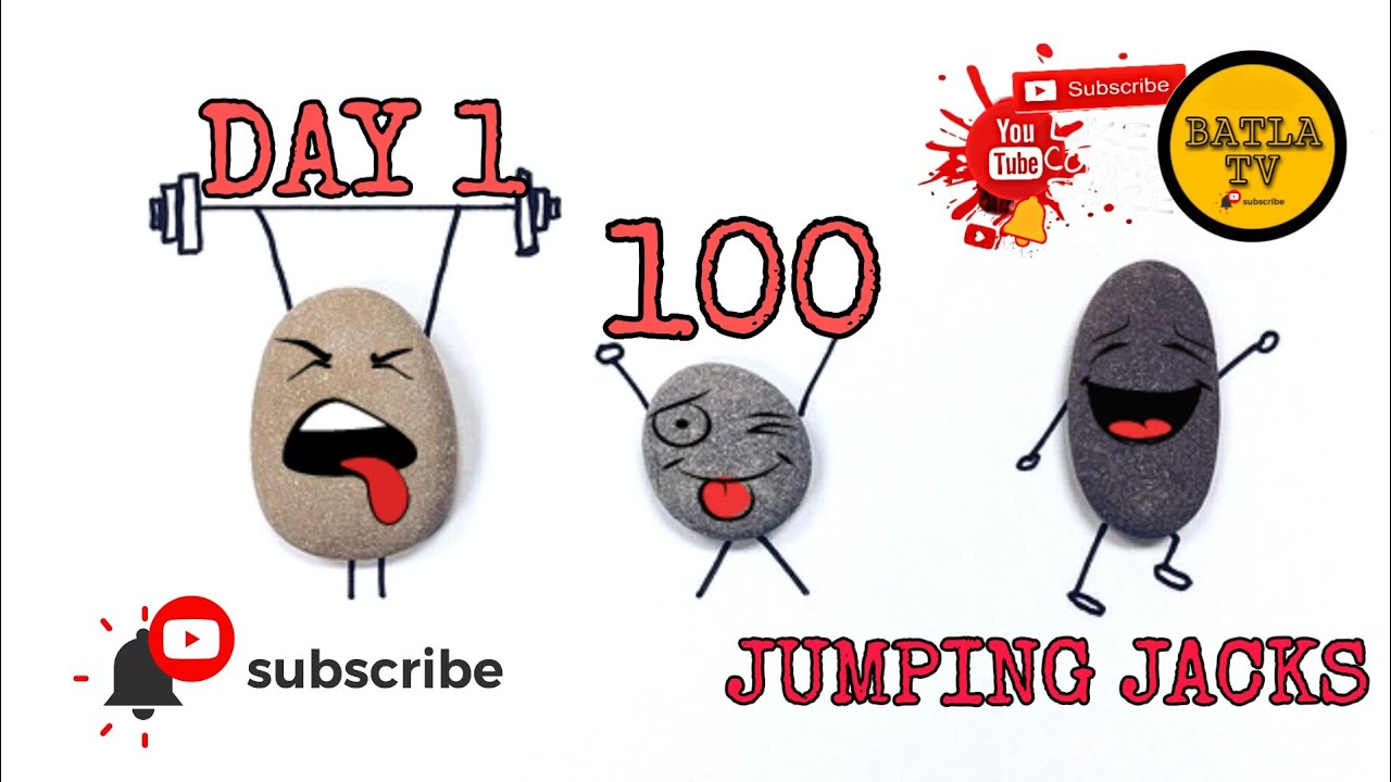 DAY 1 CHALLENGE 100 JUMPING JACKS - YouTube