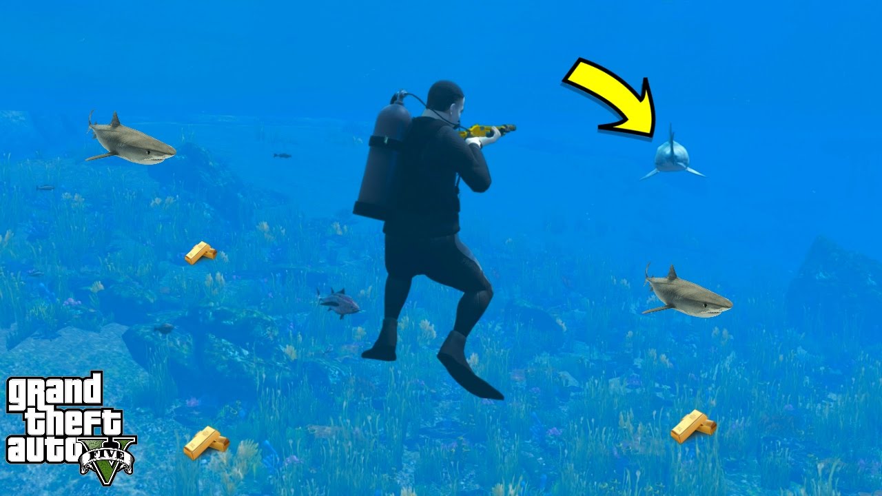 KEGAMINGTV GTA 5 REAL LIFE MOD #10 TREASURE HUNTING & SCUBA DIVING w ...