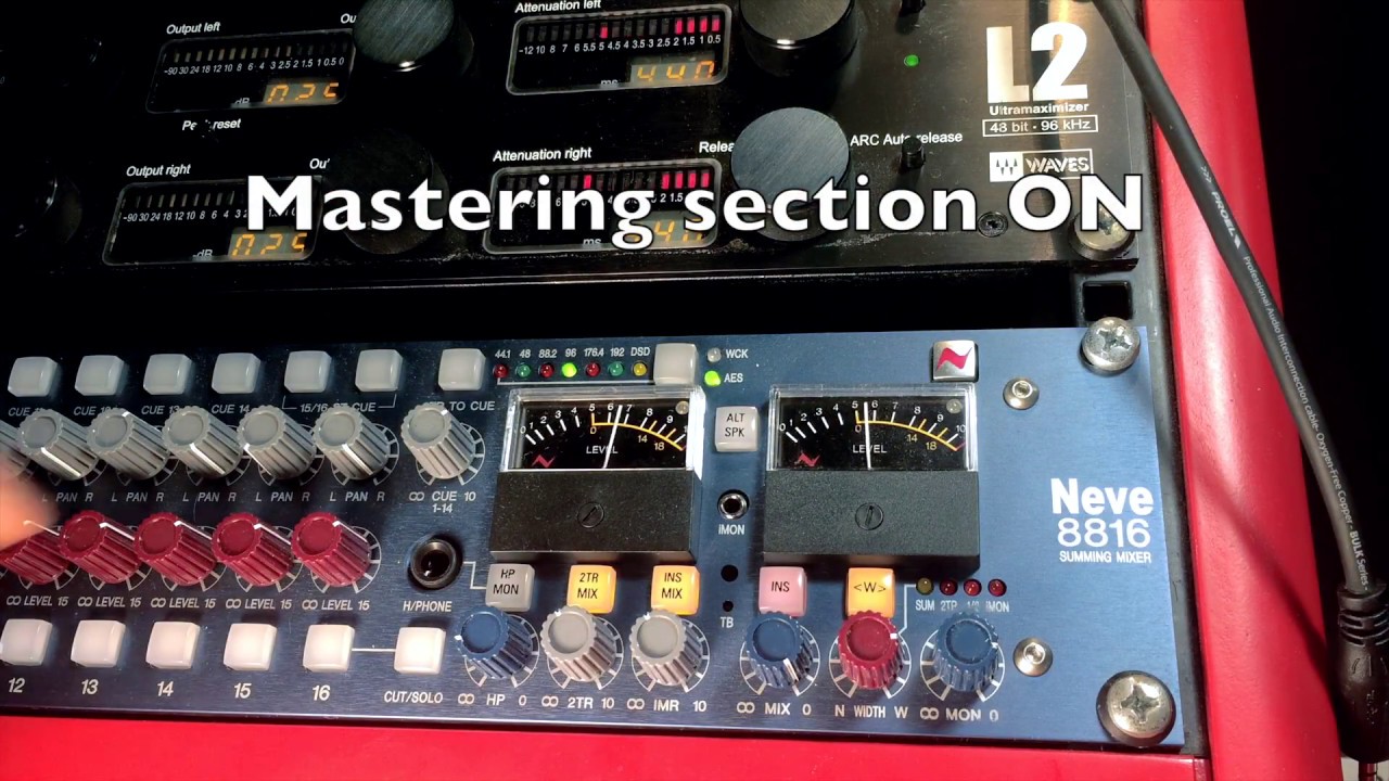 AMS Neve 8816 as Mastering Console - YouTube