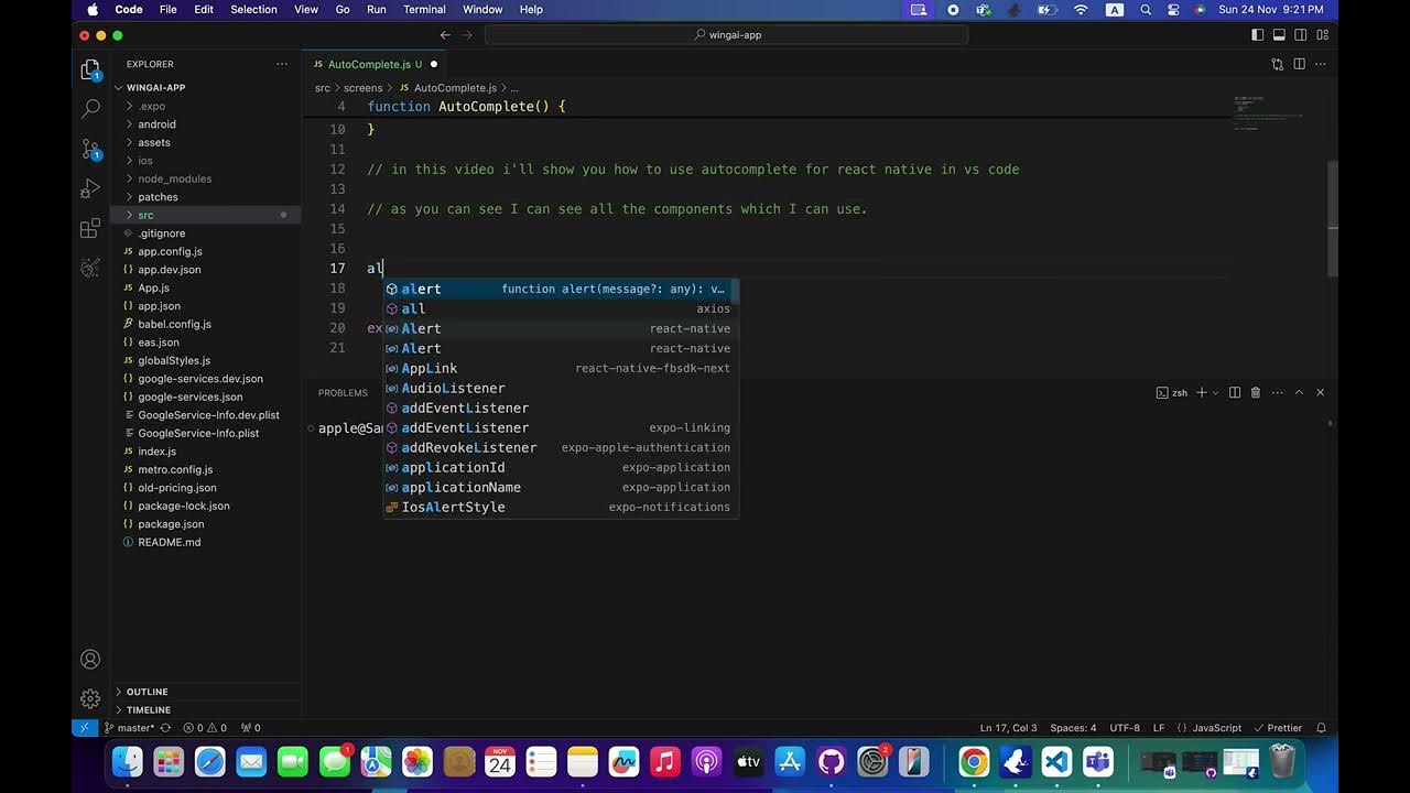 How To Fix React Native Visual Studio Code intellisense Not Working 2024. - YouTube