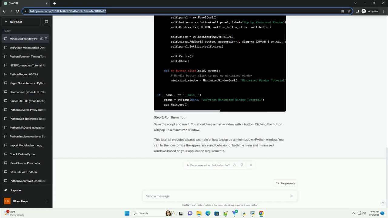 How to pop up a minimized wxPython window - YouTube