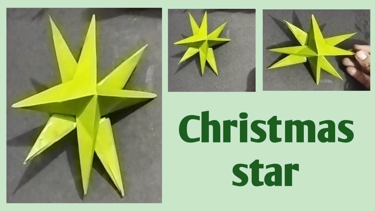 How to make 3D paper star - YouTube