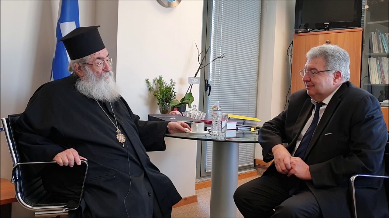 Συνάντηση του Αρχιεπισκόπου Σινά κ. Δαμιανού με τον ΓΓ Αποδήμου ...