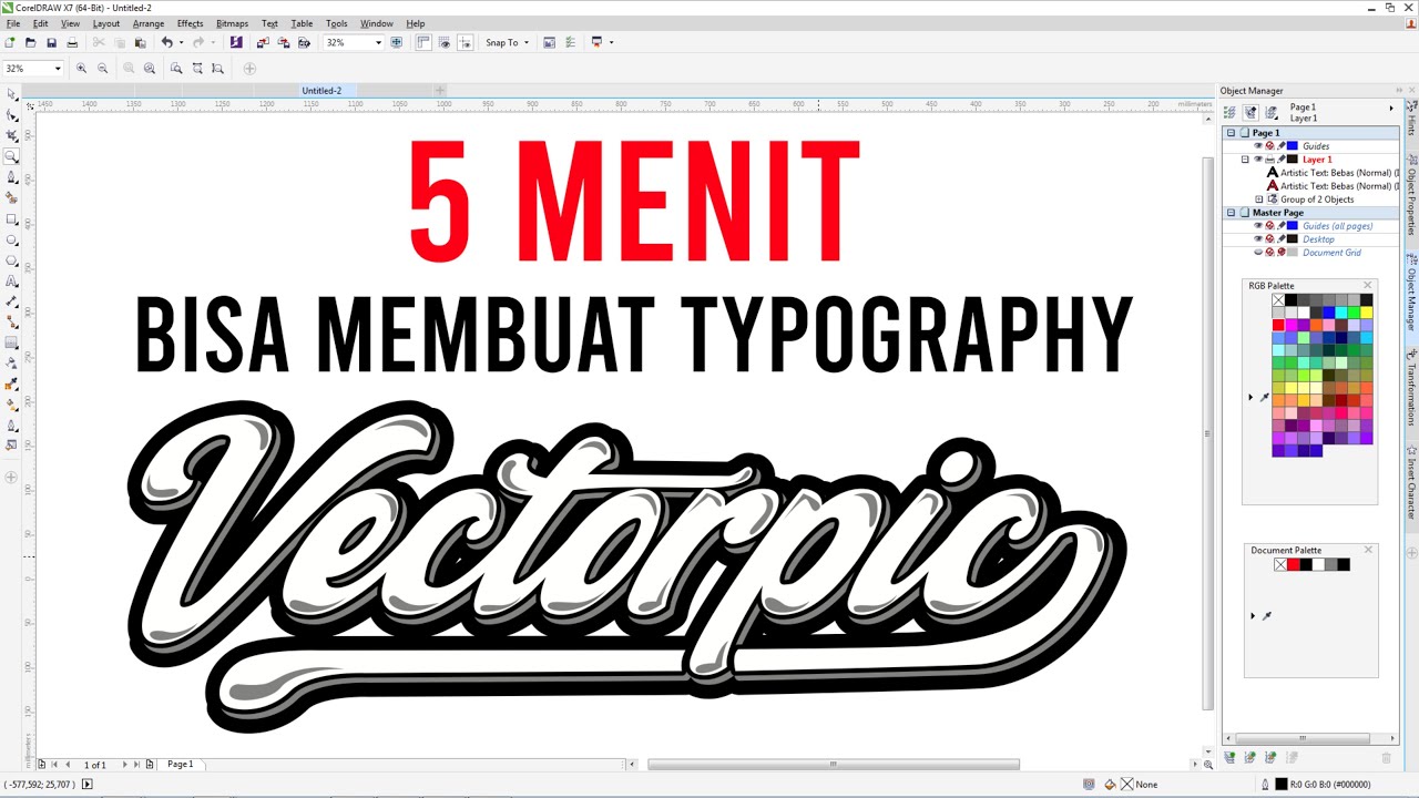 TUTORIAL BELAJAR MUDAH DAN SEDERHANA MEMBUAT TYPOGRAPHY DENGAN ...