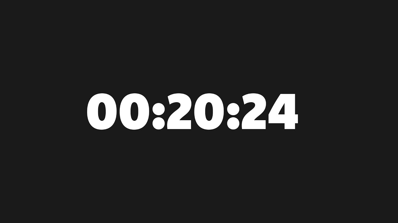 20 Minute 24 Second Timer - (1224/36,000) - YouTube
