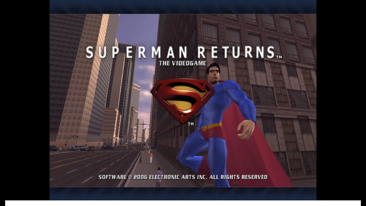 Superman Returns - PS2 - Game Launch & Title Screen - YouTube