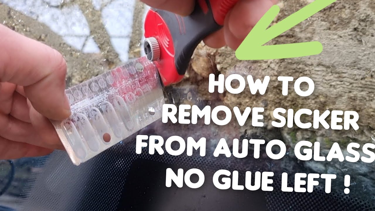 Best Way to Remove Sticker from Auto Glass windshield. No residue left ...