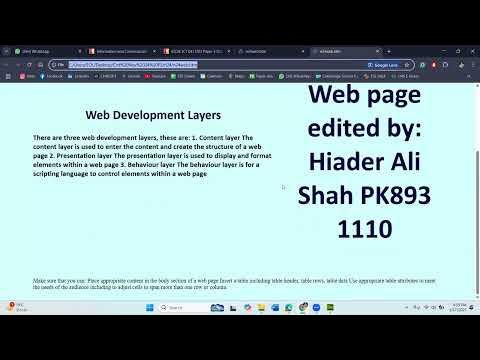 ICT P3 Nov 2024 CSS Classes | Dreamweaver Part 2 - YouTube