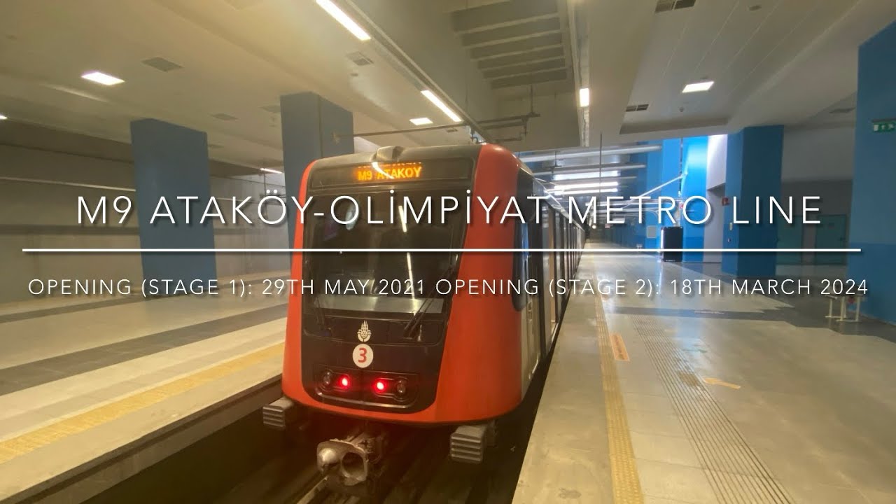 M9 Ataköy-Olimpiyat Metro Line Tour - YouTube