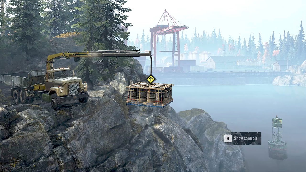 Recovering Oil Barrels Dropped off the road | Snowrunner - YouTube