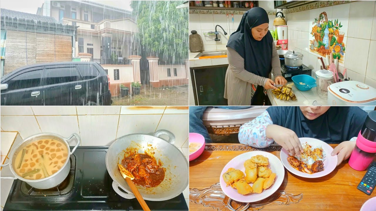 HUJAN DERAS ANGIN KENCANG, PAS BANGET LAGI MAU BIKIN KOLAK PISANG ...