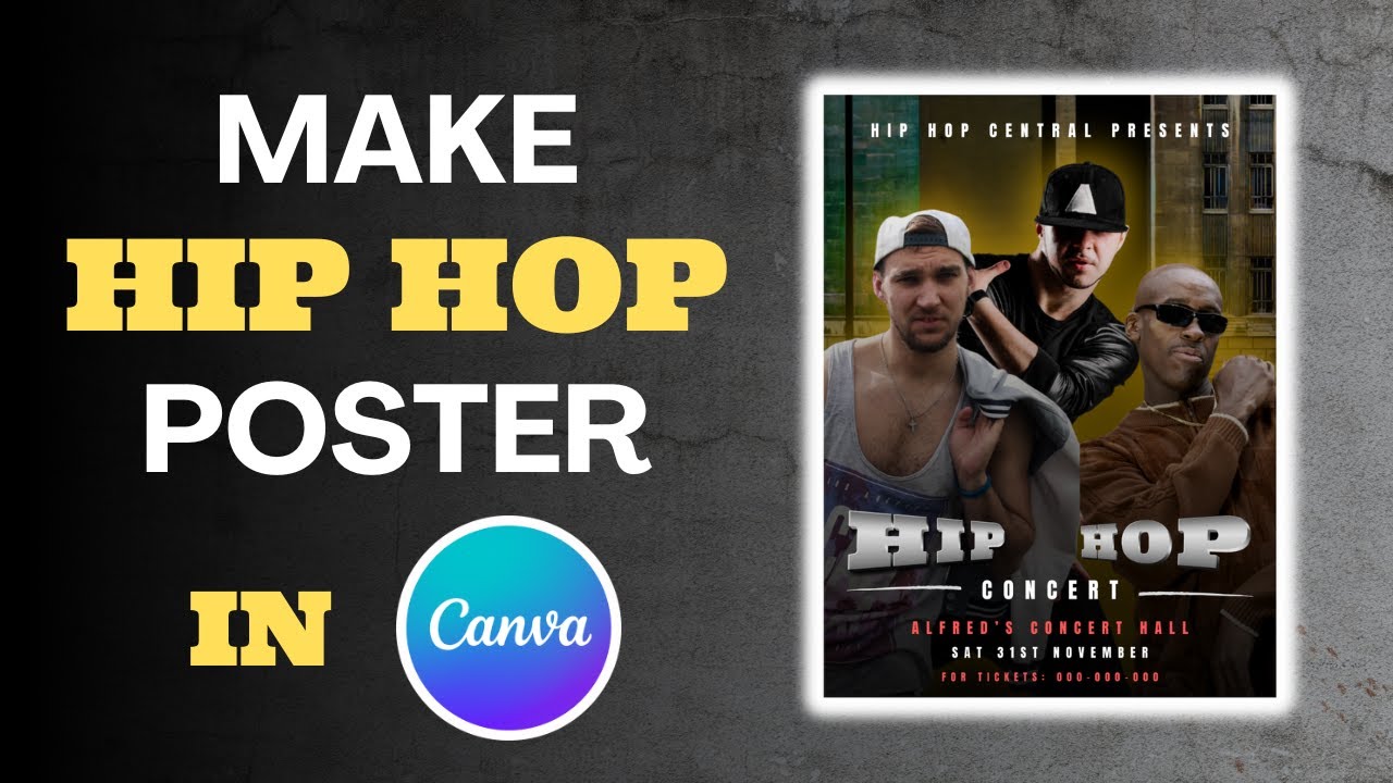 How to Create a Stunning HIP HOP Poster in Canva | Easy Tutorial for ...