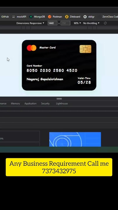 HTML AND CSS card Design | 3d card Design Using Css #nagaraj #developer #responsive #atm #tech ...